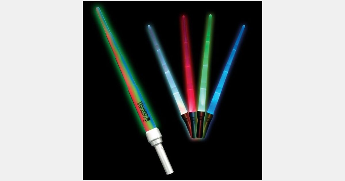 Multi-Color LED Expandable Swords with your logo | MiniThrowBalls.com