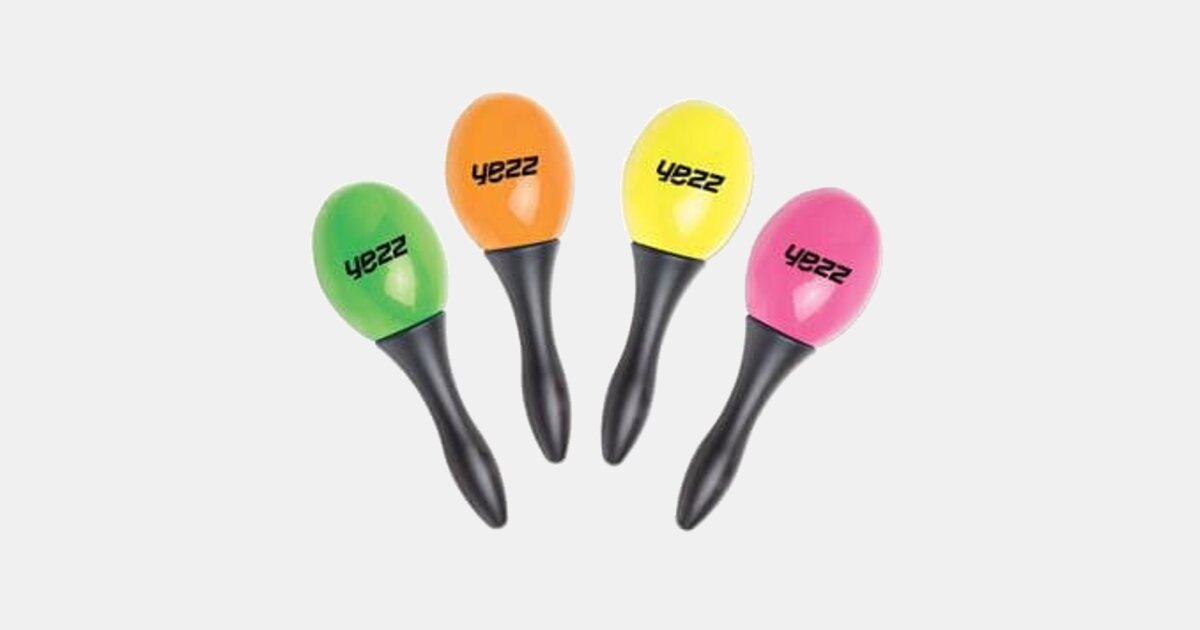 Neon Assortment Mini Maracas with your logo | MiniThrowBalls.com