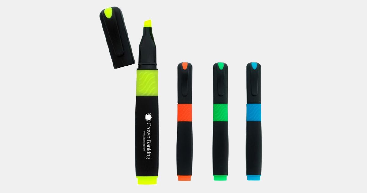 Custom Printed Odessa Highlighter with your logo | MiniThrowBalls.com