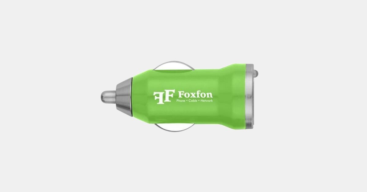Custom Printed On-The-Go Car Charger with your logo | MiniThrowBalls.com