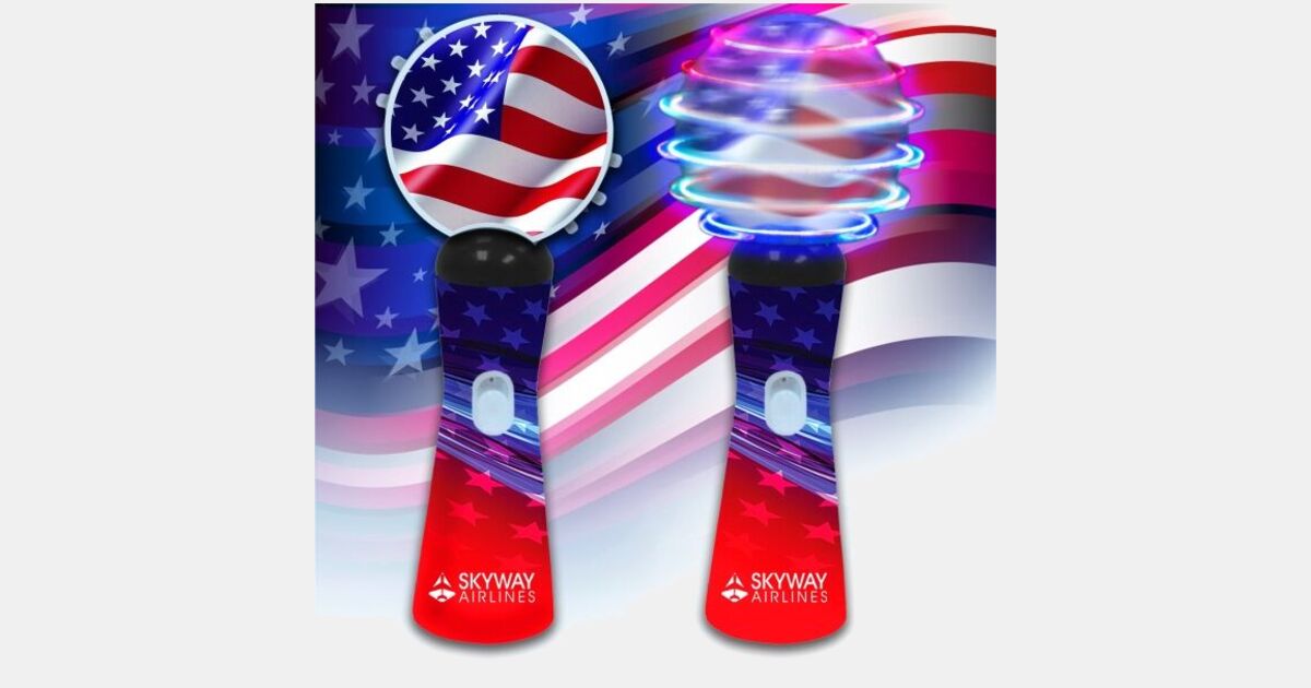 Custom Printed Patriotic LED 9" Coin Spinner Wand with your logo ...