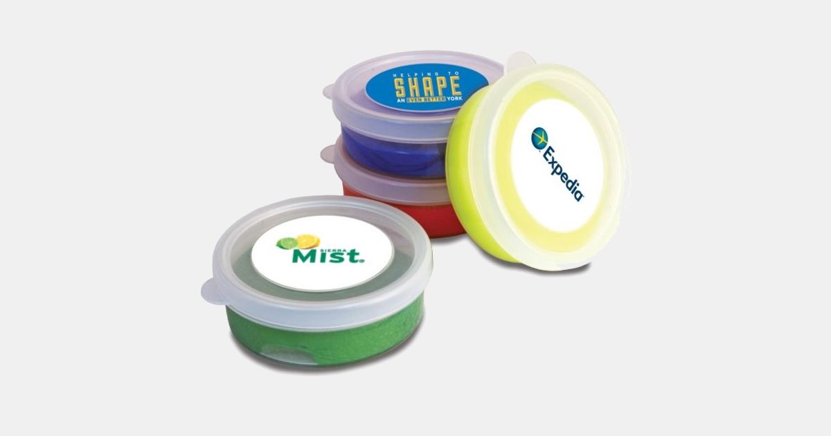 Custom Printed Pearl Putty(TM) with your logo | MiniThrowBalls.com