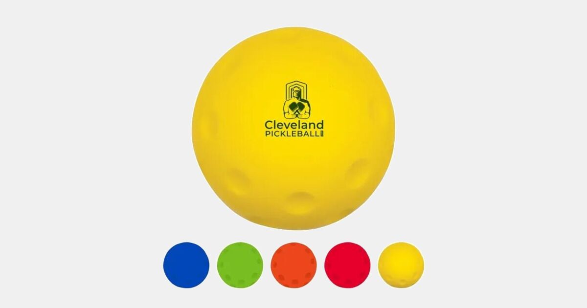 Pickle Ball Stress Ball with your logo | MiniThrowBalls.com