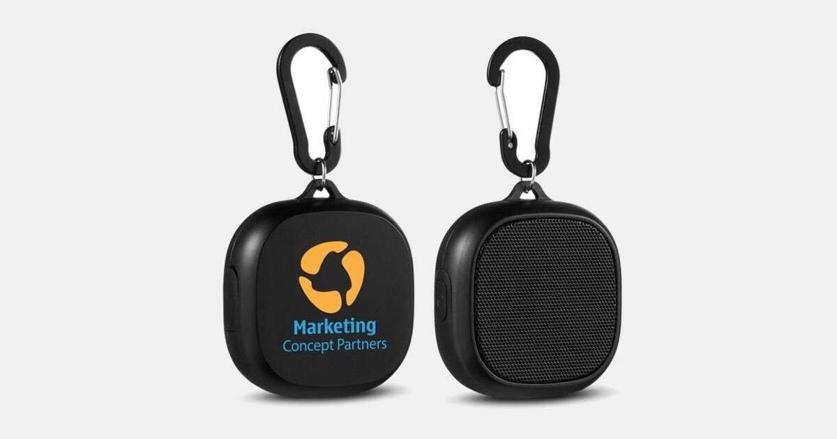 Pico Wireless Keychain Speaker with your logo | MiniThrowBalls.com