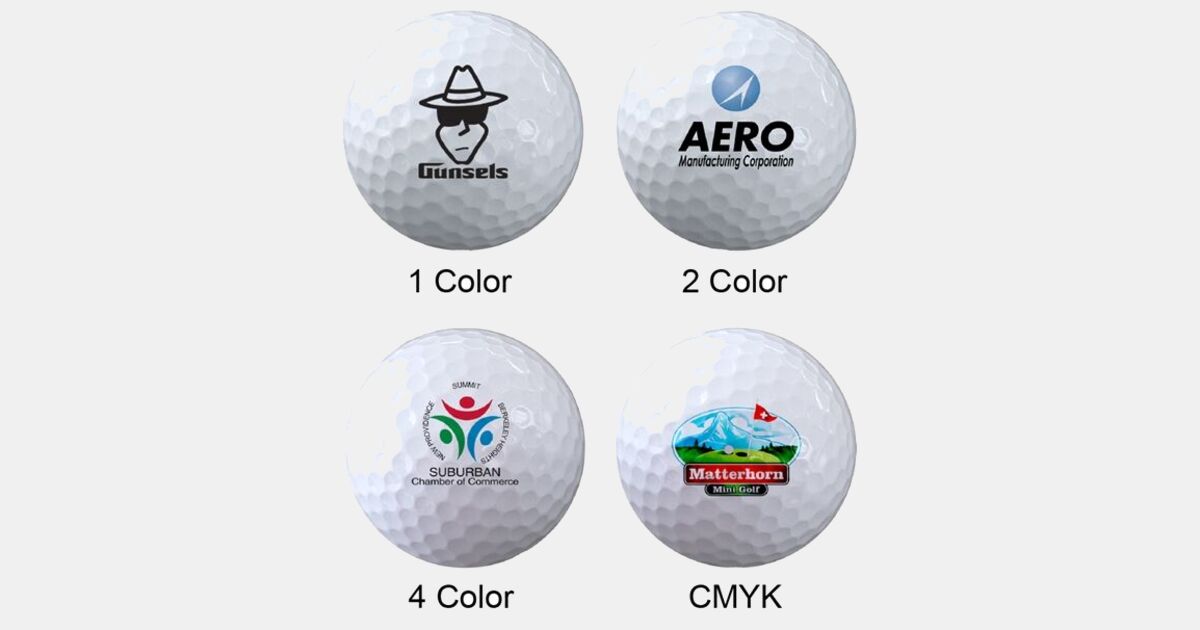 12 Pack White Golf Balls with your logo | MiniThrowBalls.com