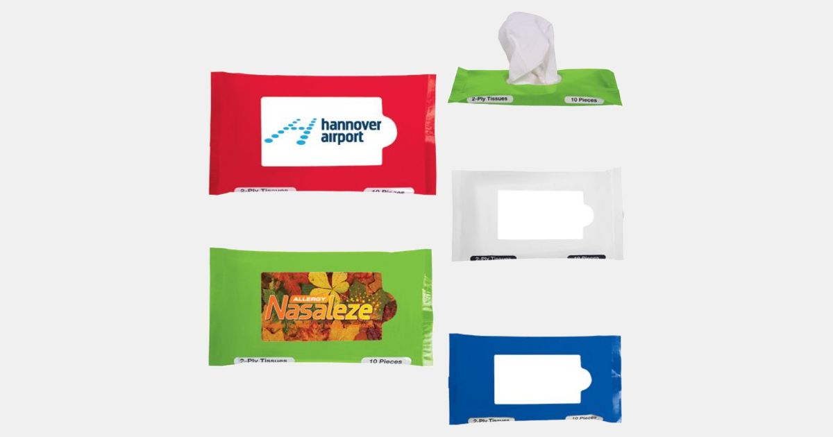 Customized Facial Tissues Pocket/Travel | MiniThrowBalls.com