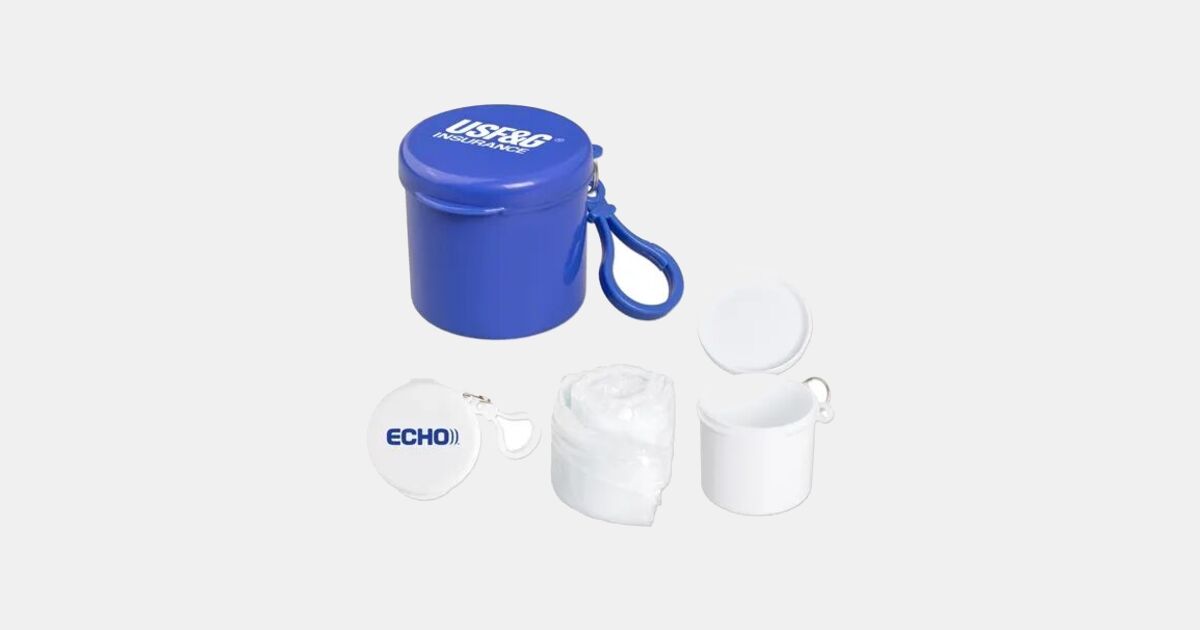 Custom Printed Poncho with Clip with your logo | MiniThrowBalls.com
