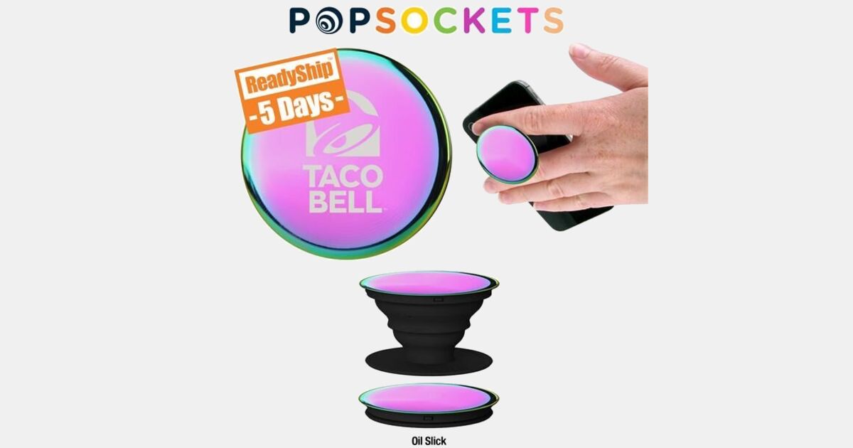 Popsockets Iridescent Popgrip with your logo | MiniThrowBalls.com