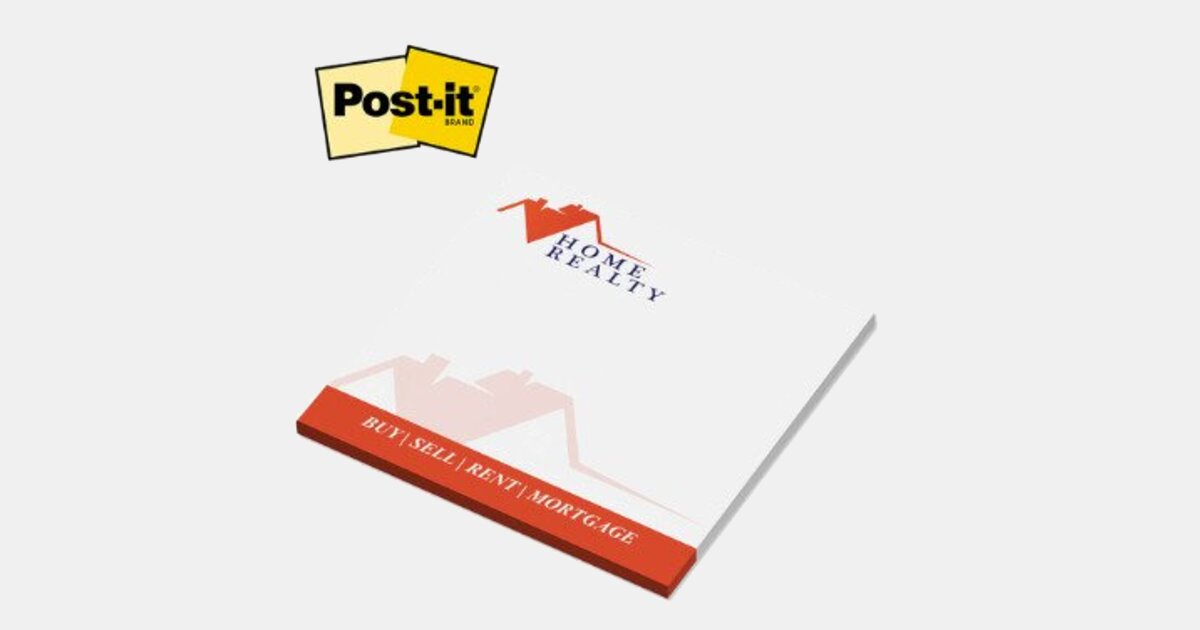Post-It (R) Custom Printed Notepad - 4x4 with your logo ...