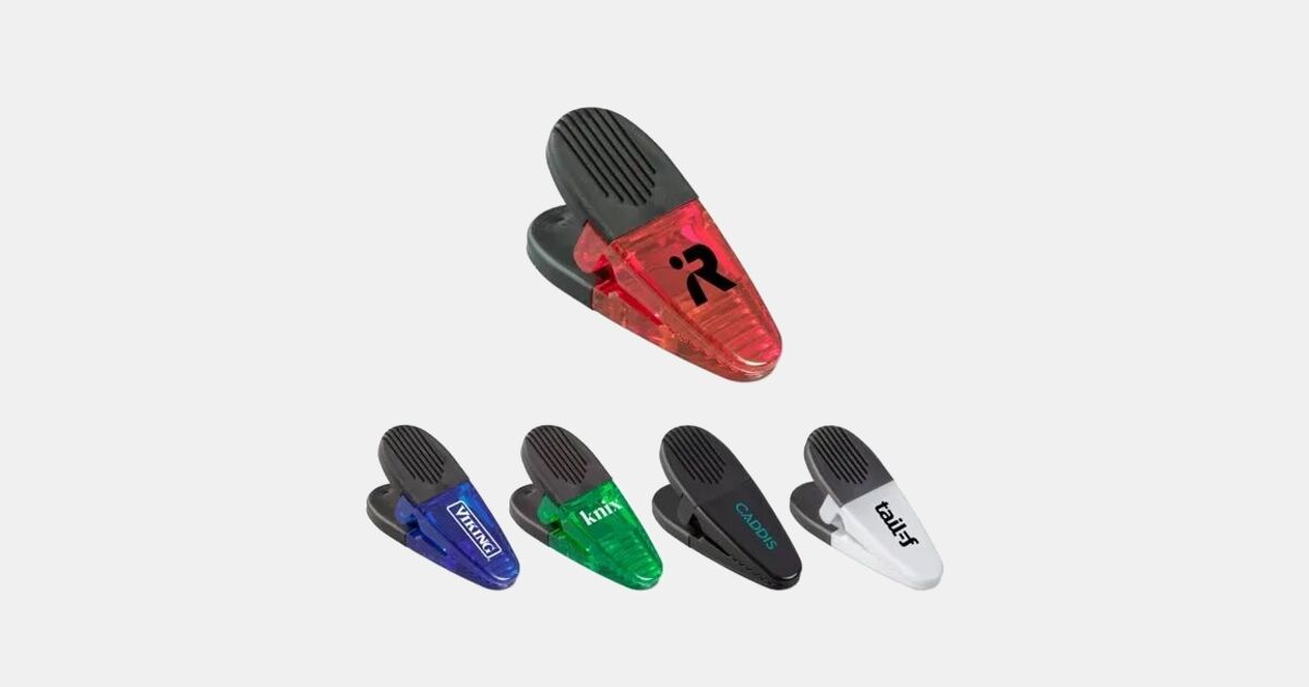 Custom Printed Power Clip with your logo | MiniThrowBalls.com