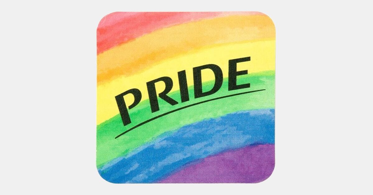 Pride Coaster USA Made with your logo | MiniThrowBalls.com