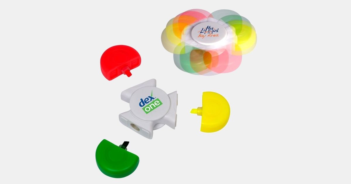 Imprinted Promo Spinner (TM) Tri-Highlighter with your logo ...