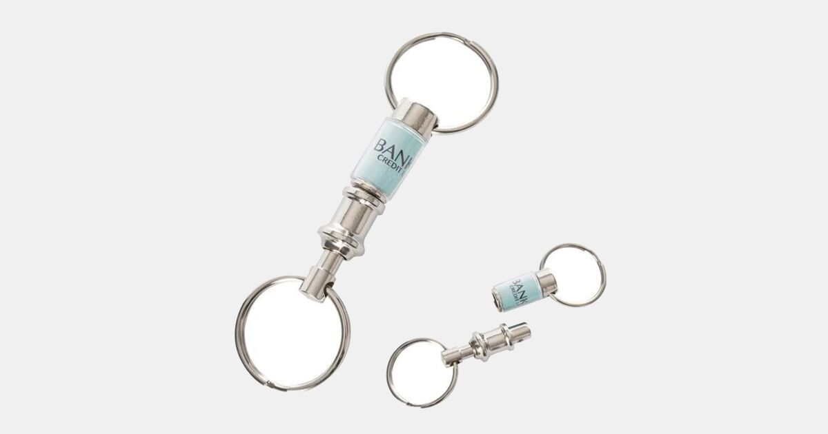 Pull-A-Part Key Tag with your logo | MiniThrowBalls.com