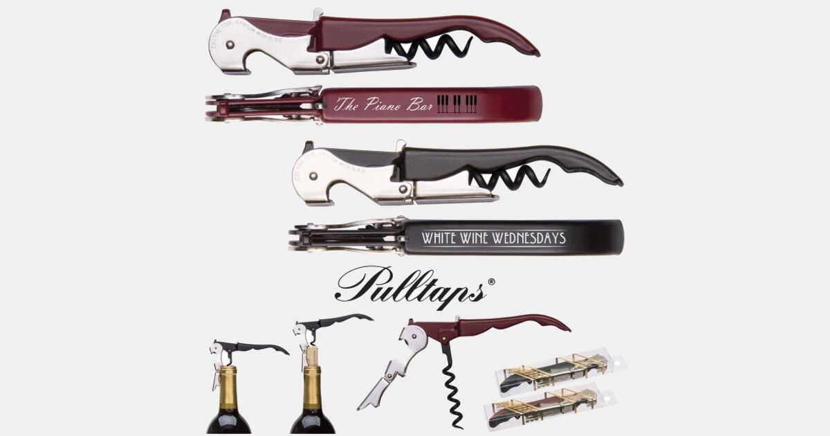 Pulltap's Double Hinged Waiters Corkscrew with your logo ...