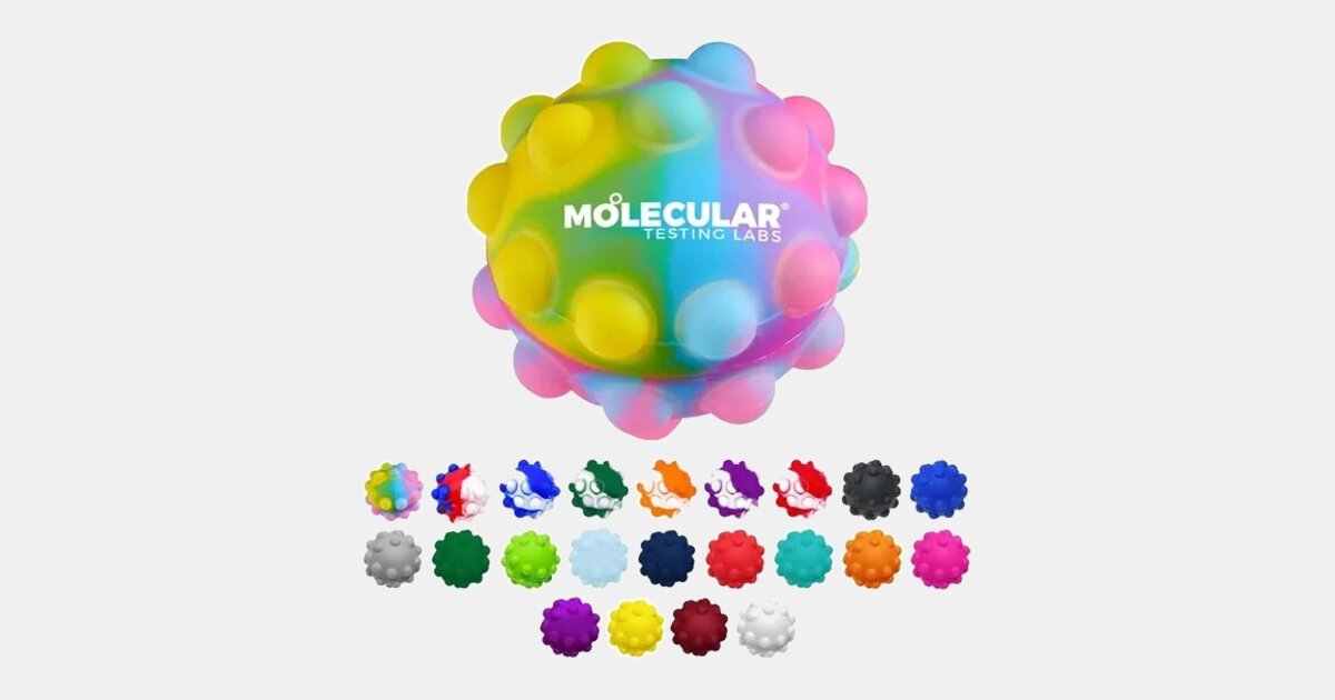 Push Pop Stress Ball with your logo | MiniThrowBalls.com