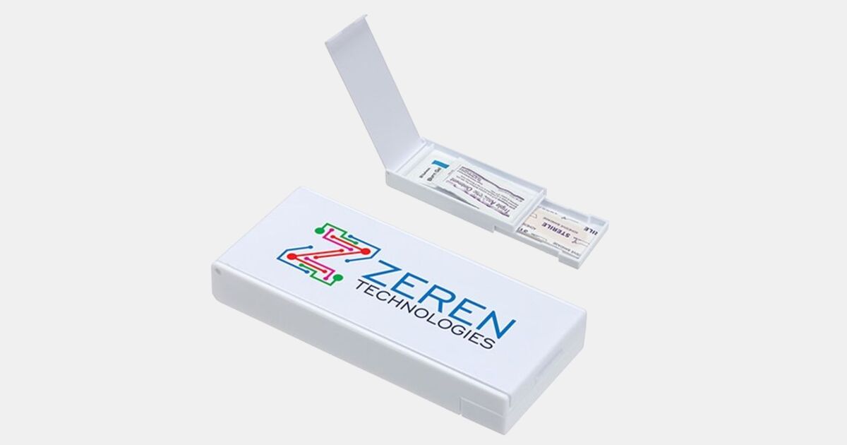 USA Made Quick Slide Mini First Aid Kit with your logo | MiniThrowBalls.com