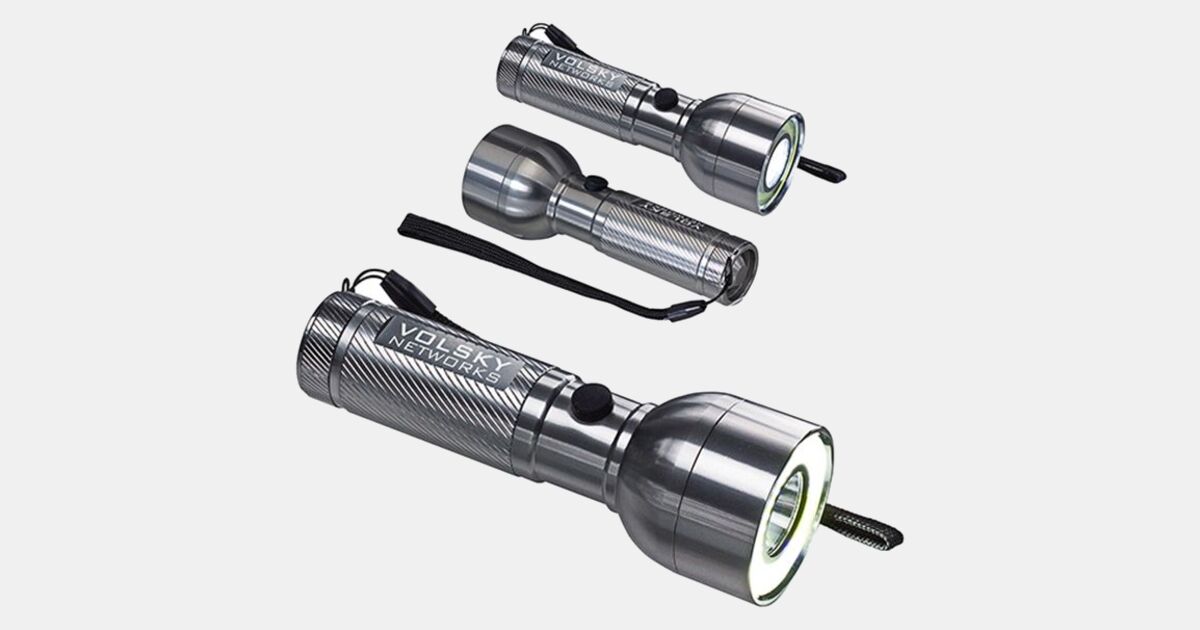 Marketing Ranger Aluminum Flashlight with your logo | MiniThrowBalls.com