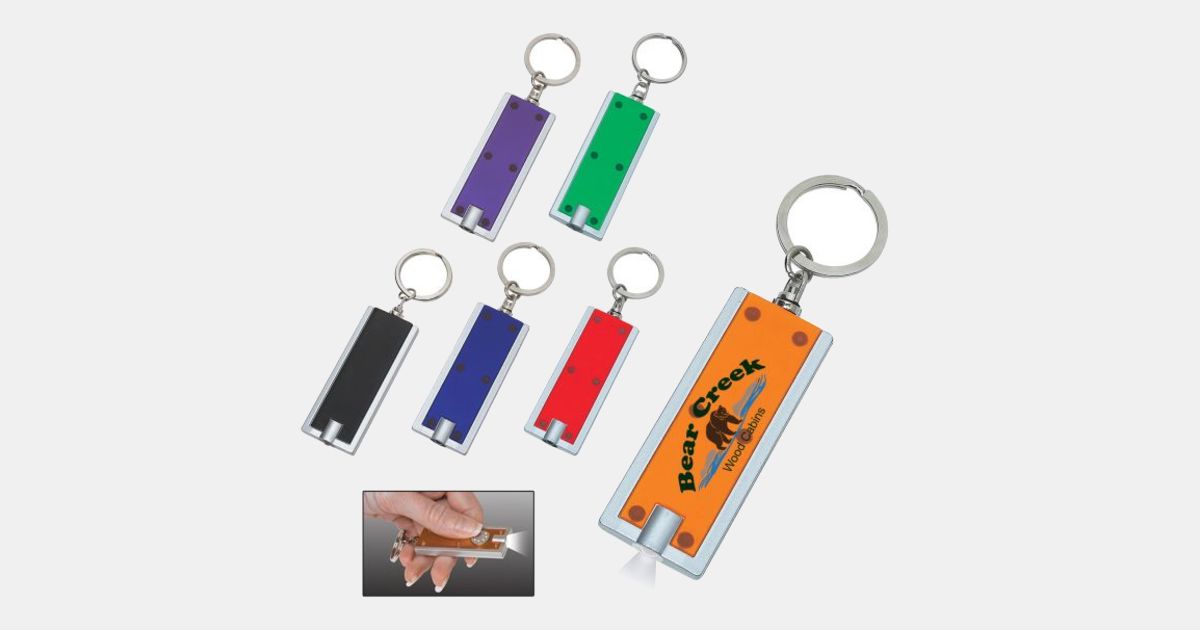 Custom Printed Rectangular LED Key Chain with your logo ...