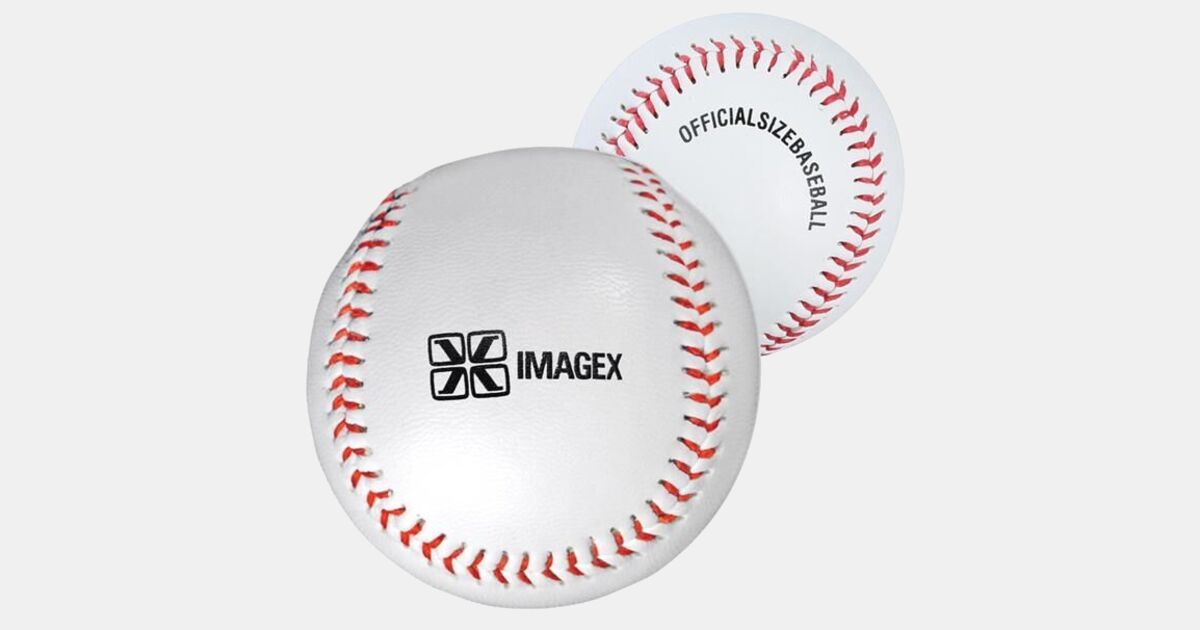 Regulation Size & Weight Baseball with your logo | MiniThrowBalls.com
