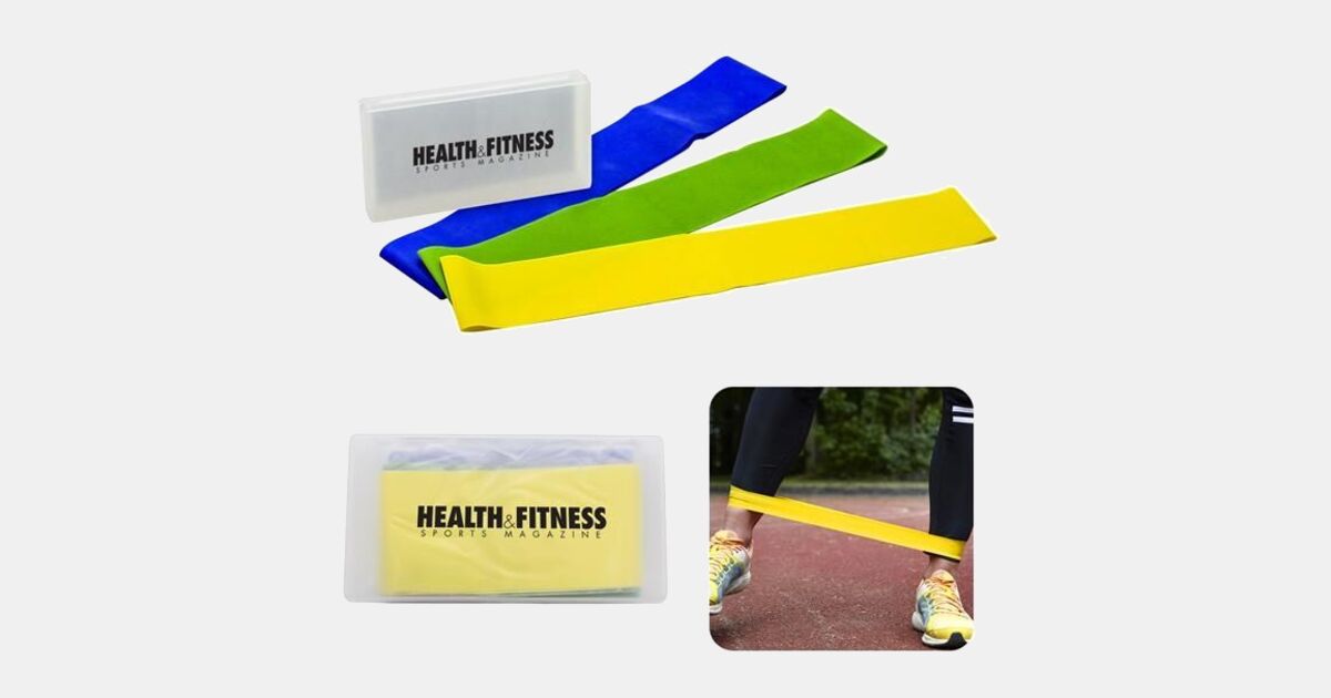 Resistance Band Set with your logo | MiniThrowBalls.com