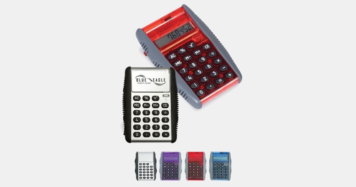 Imprinted Robot Series (R) Calculator with your logo | MiniThrowBalls.com