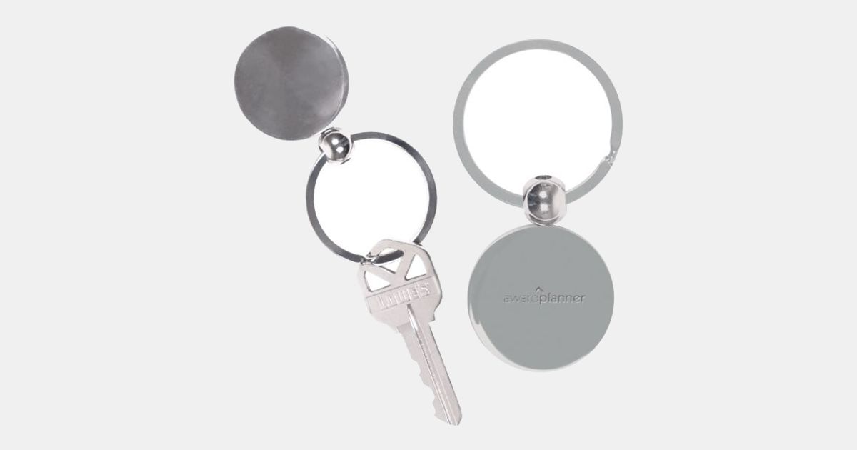 Key Chain Round Metal Custom Imprinted | MiniThrowBalls.com