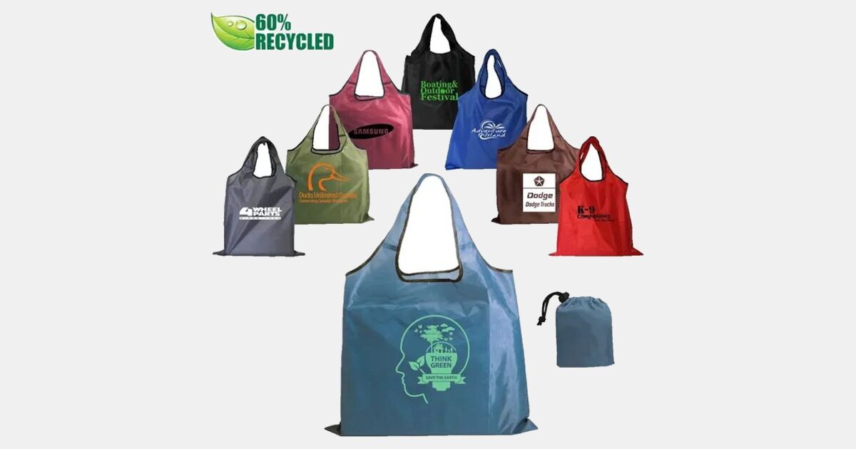 Custom Imprinted Fold-Away Carryall with your logo | MiniThrowBalls.com