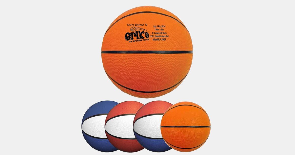 Custom Printed Rubber Basketballs - 9" Full Size with your logo ...