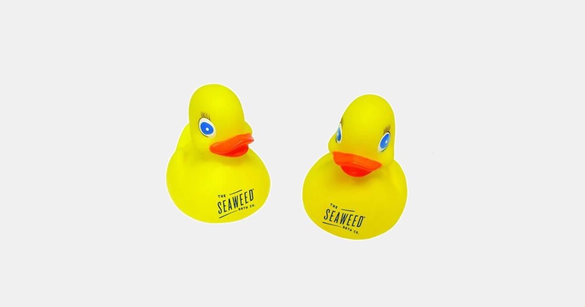 3" Rubber Duck Toy with your logo | MiniThrowBalls.com