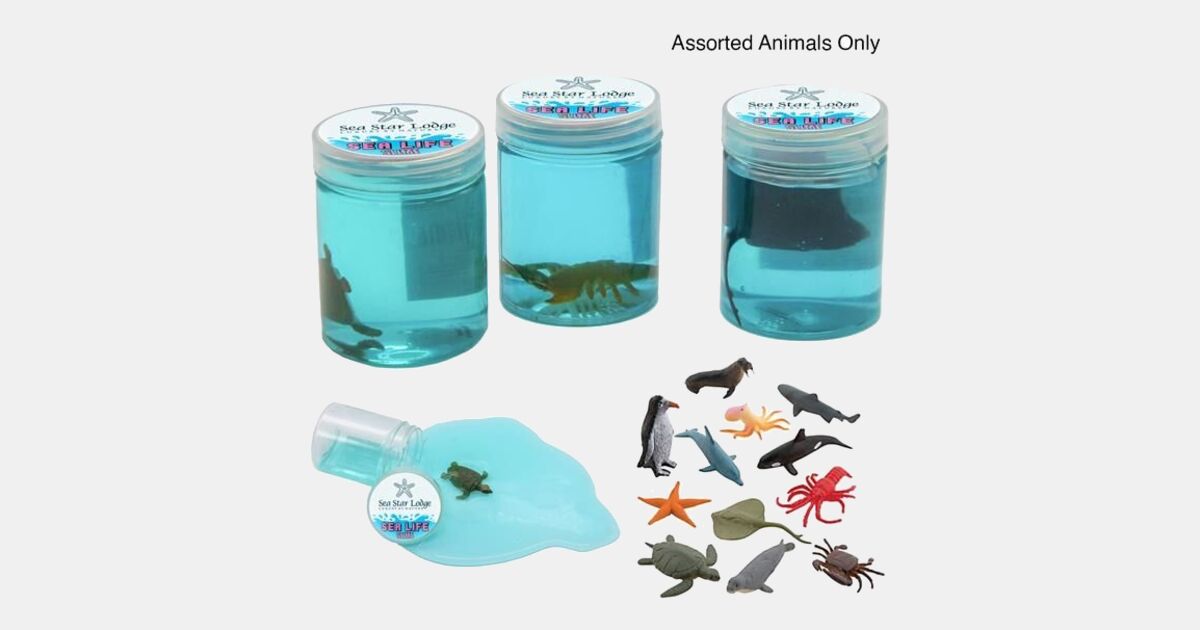 Custom Printed Sea Life Slime with your logo | MiniThrowBalls.com