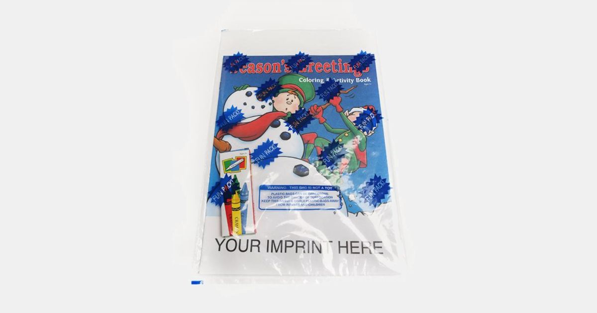 Season's Greetings Coloring And Activity Book Fun Pack with your logo ...