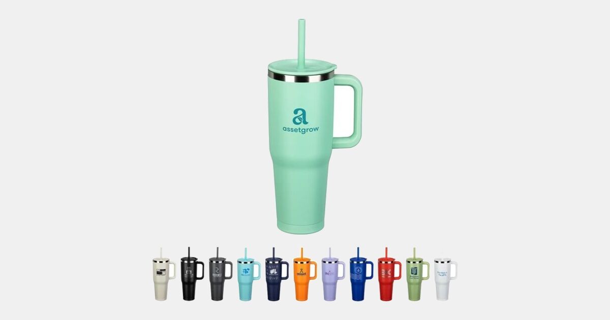 Custom SENSO(R) Summit Insulated Stainless Mug w/ Straw 40 oz with your ...