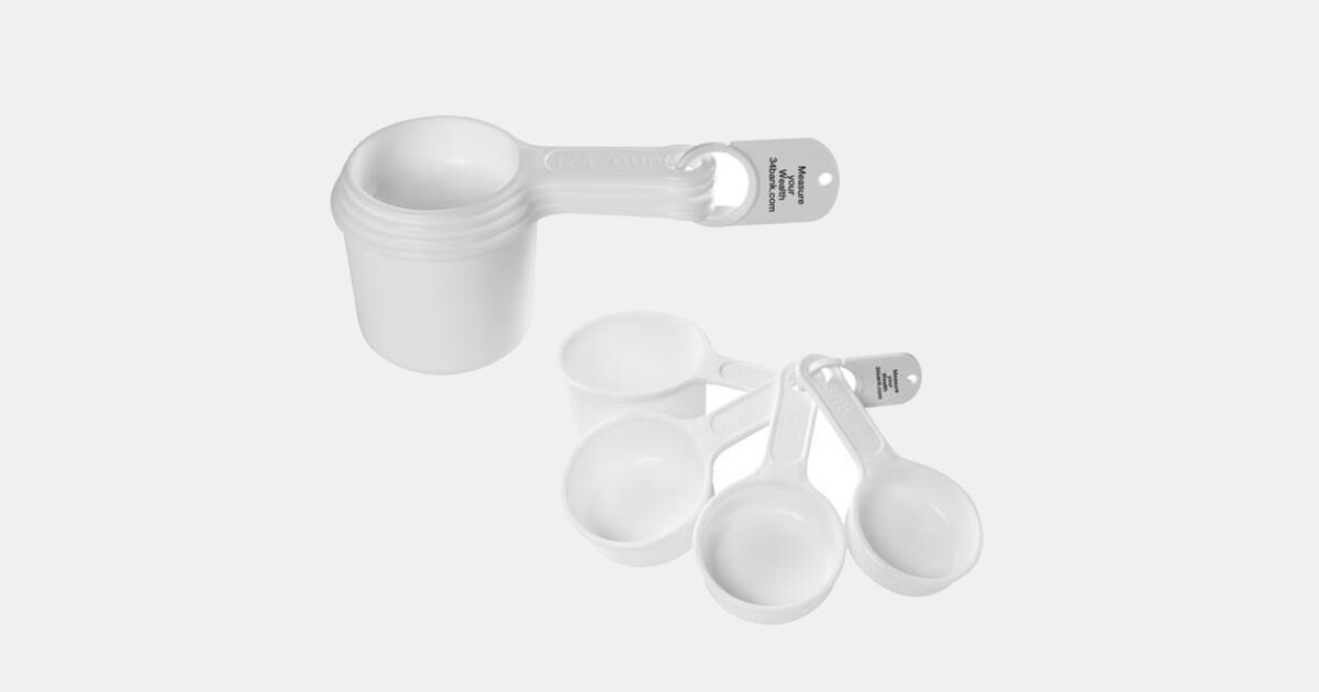 Advertising Set Of Four Measuring Cups with your logo | MiniThrowBalls.com