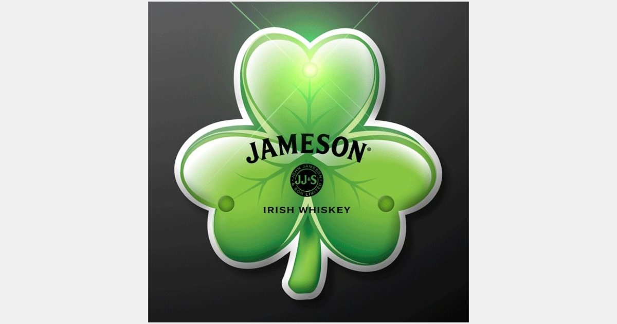 Personalized Shamrock Blinky Led Lapel Pins | MiniThrowBalls.com