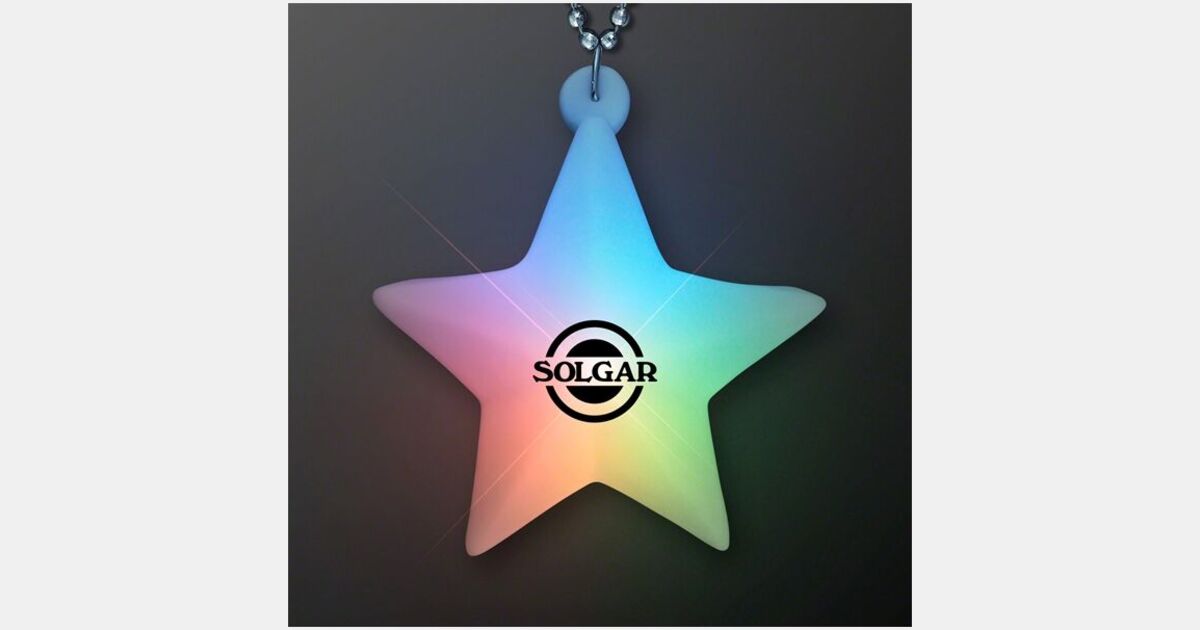 Custom Printed Shining Star Deco Light Necklace with your logo ...