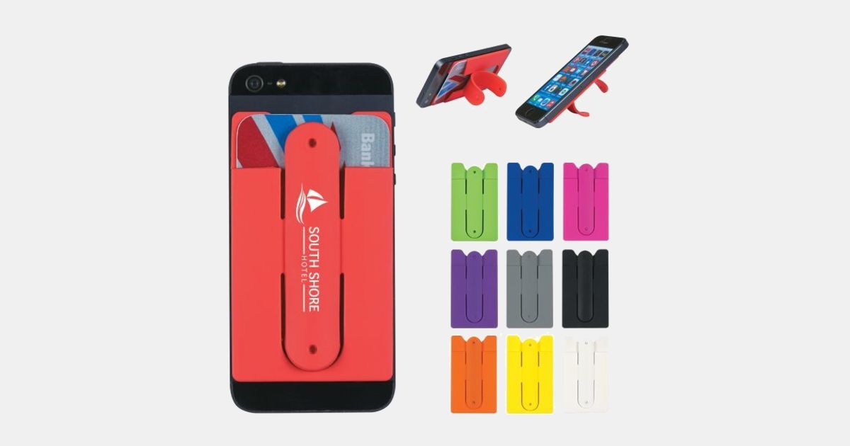 Custom Printed Silicone Phone Wallet With Stand with your logo ...
