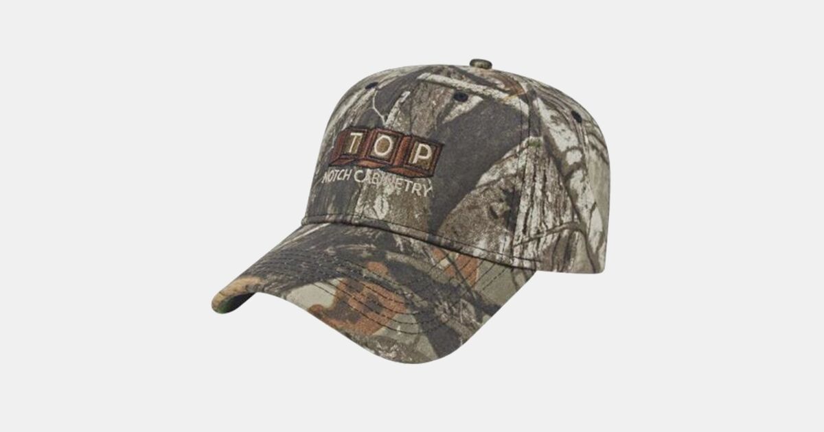 Six Panel Next G2 (TM) Camo Cap with your logo | MiniThrowBalls.com