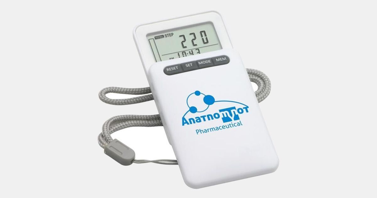 Custom Slide Sensor Memory Pedometer with your logo | MiniThrowBalls.com