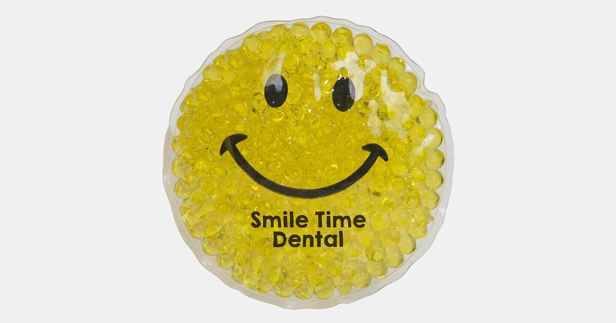 Promotional Smiley Face Gel Beads Hot/Cold Pack with your logo ...