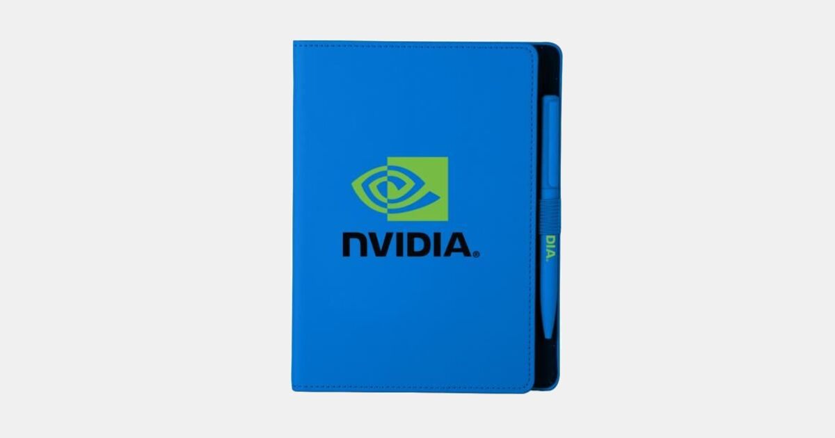 Custom Printed Soft Touch Notebook with Pen with your logo ...
