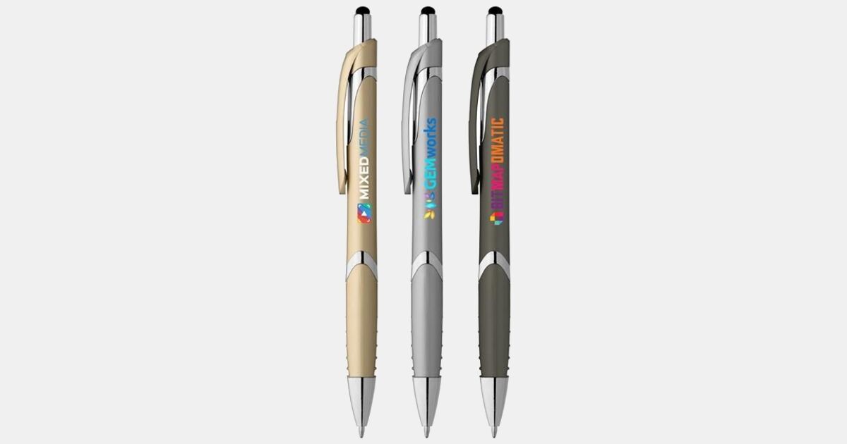 Solana Softy Metallic w/ Stylus - ColorJet with your logo ...