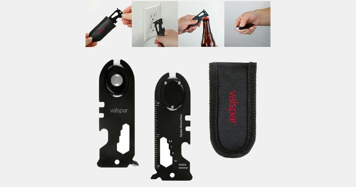 Spark Multi-Tool with Light with your logo | MiniThrowBalls.com