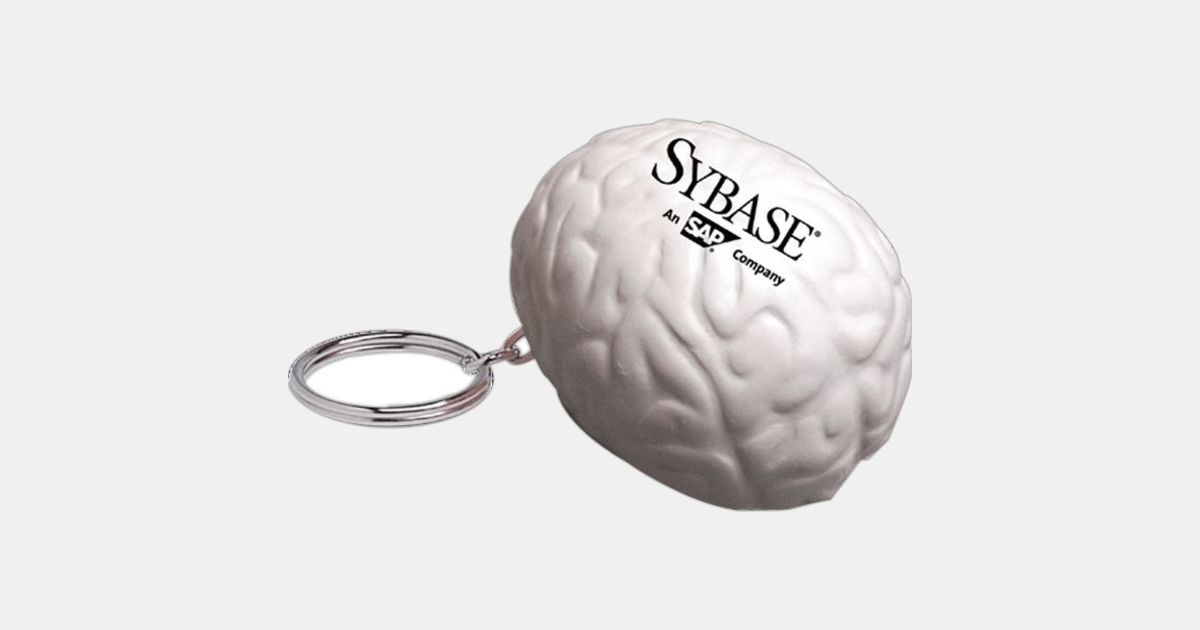 Imprinted Squeezies Brain Keyring Stress Reliever with your logo ...