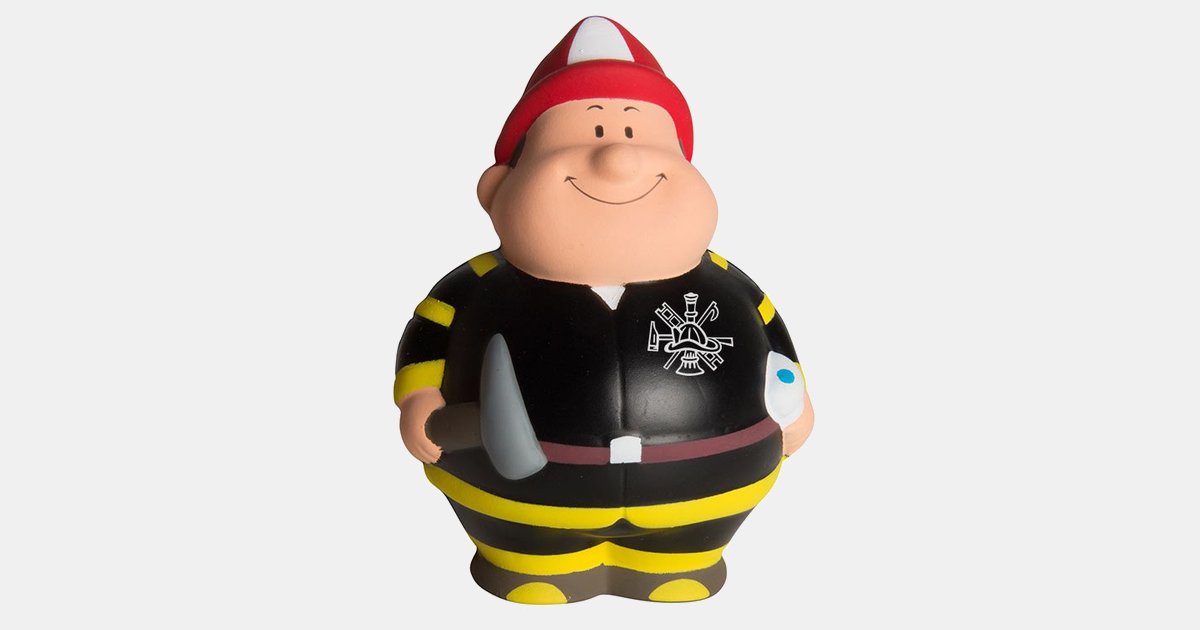 Custom Squeezies (R) Fireman Bert Stress Reliever with your logo ...