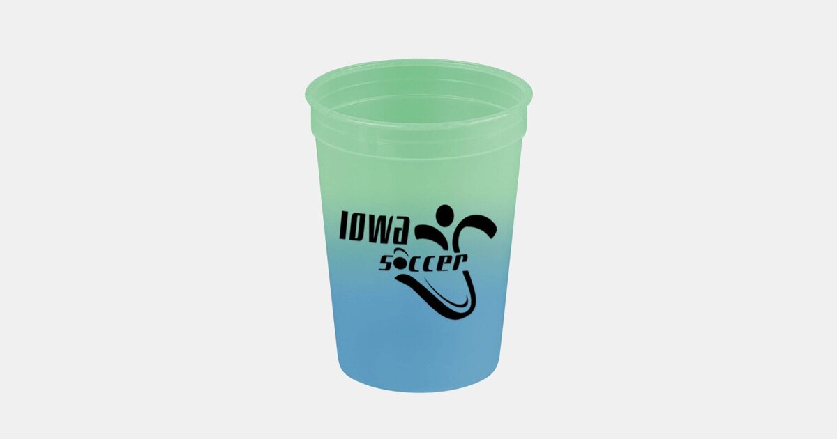 Customized Stadium Cup Color Changing 12 oz | MiniThrowBalls.com