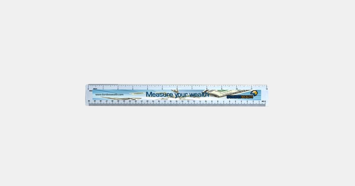 Standard 12 Inch Ruler With Four Color Process Imprint with your logo ...