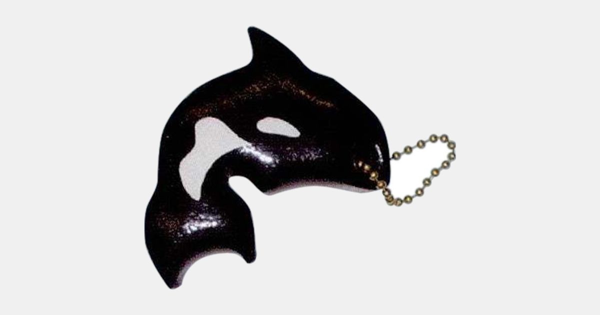 Orca Whale Key Float USA Made with your logo | MiniThrowBalls.com