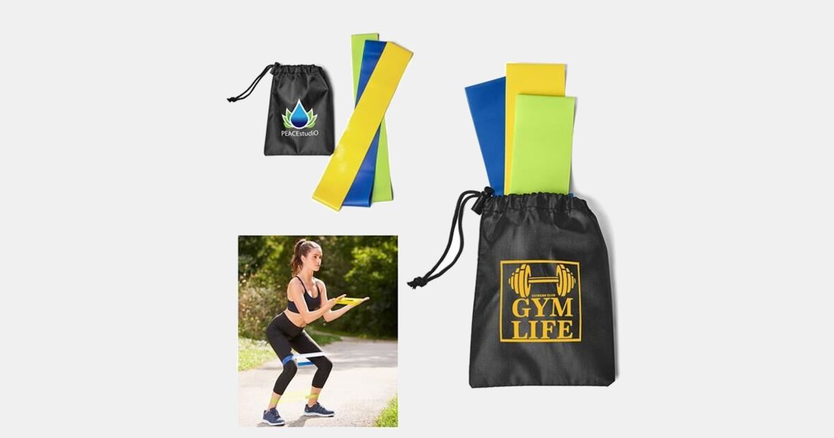 Promotional Strength Resistance Bands Set with your logo ...