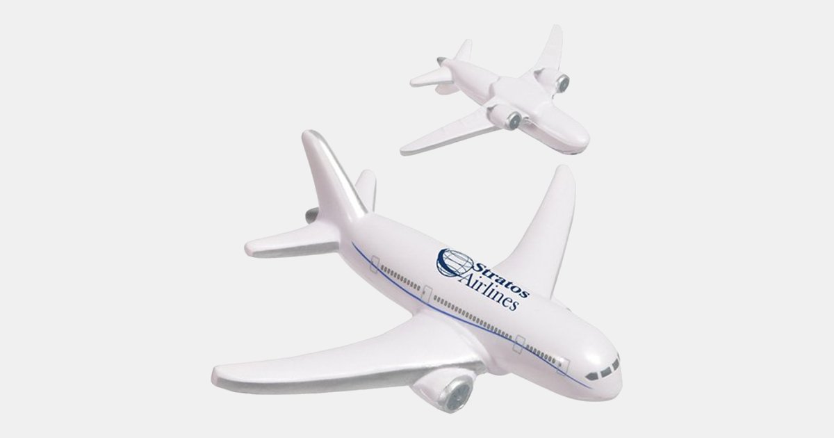 Stress Ball Airliner | MiniThrowBalls.com
