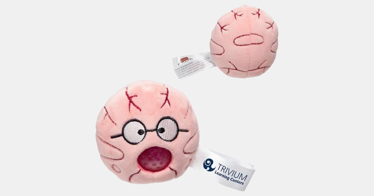 Marketing Stress Buster (TM) Brain with your logo | MiniThrowBalls.com